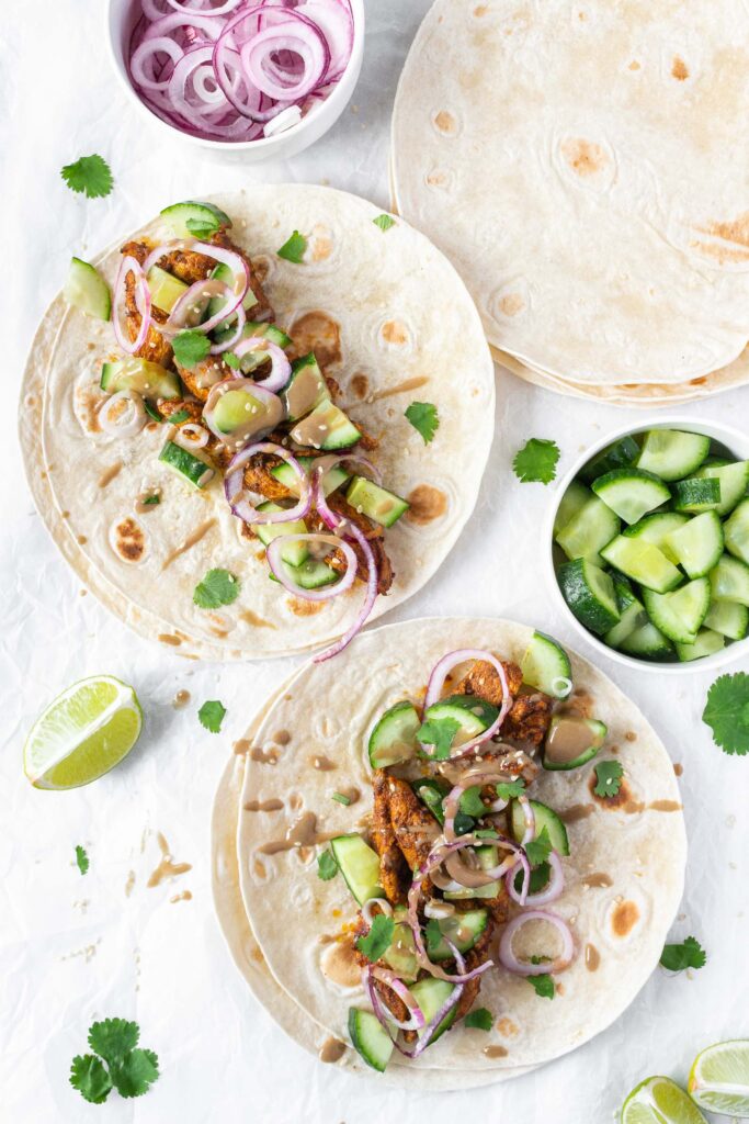 Harissa Chicken Tortilla Wraps - Encore & More