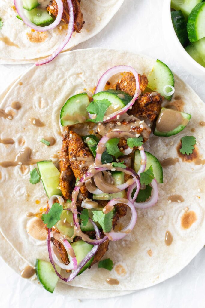 Harissa Chicken Tortilla Wraps - Encore & More